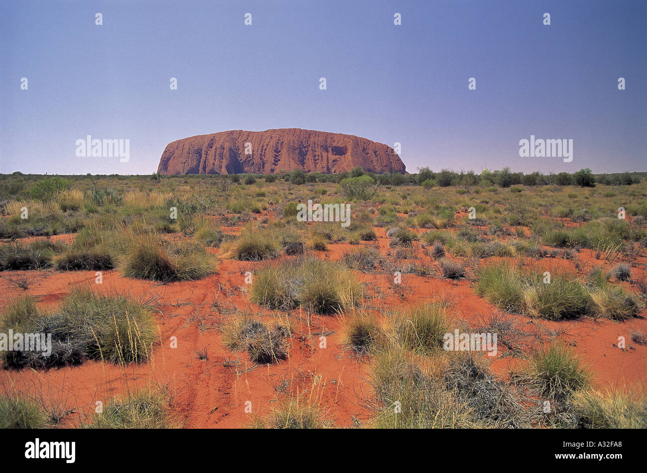 Uluru giant sandstone monolith in Outback Australia Stock Photo - Alamy