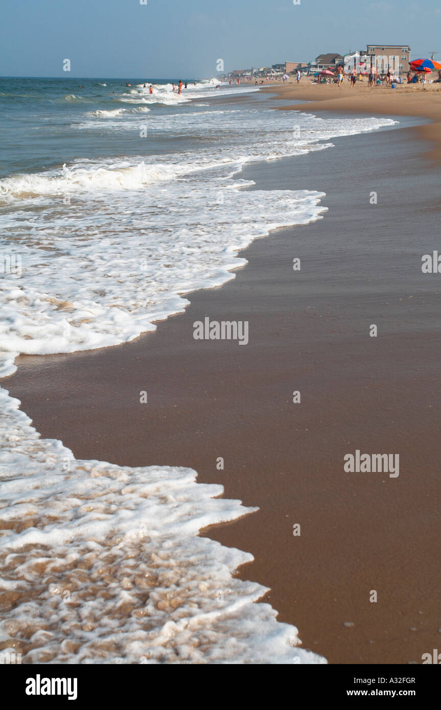Waves on a beach in Virginia Stock Photo - Alamy