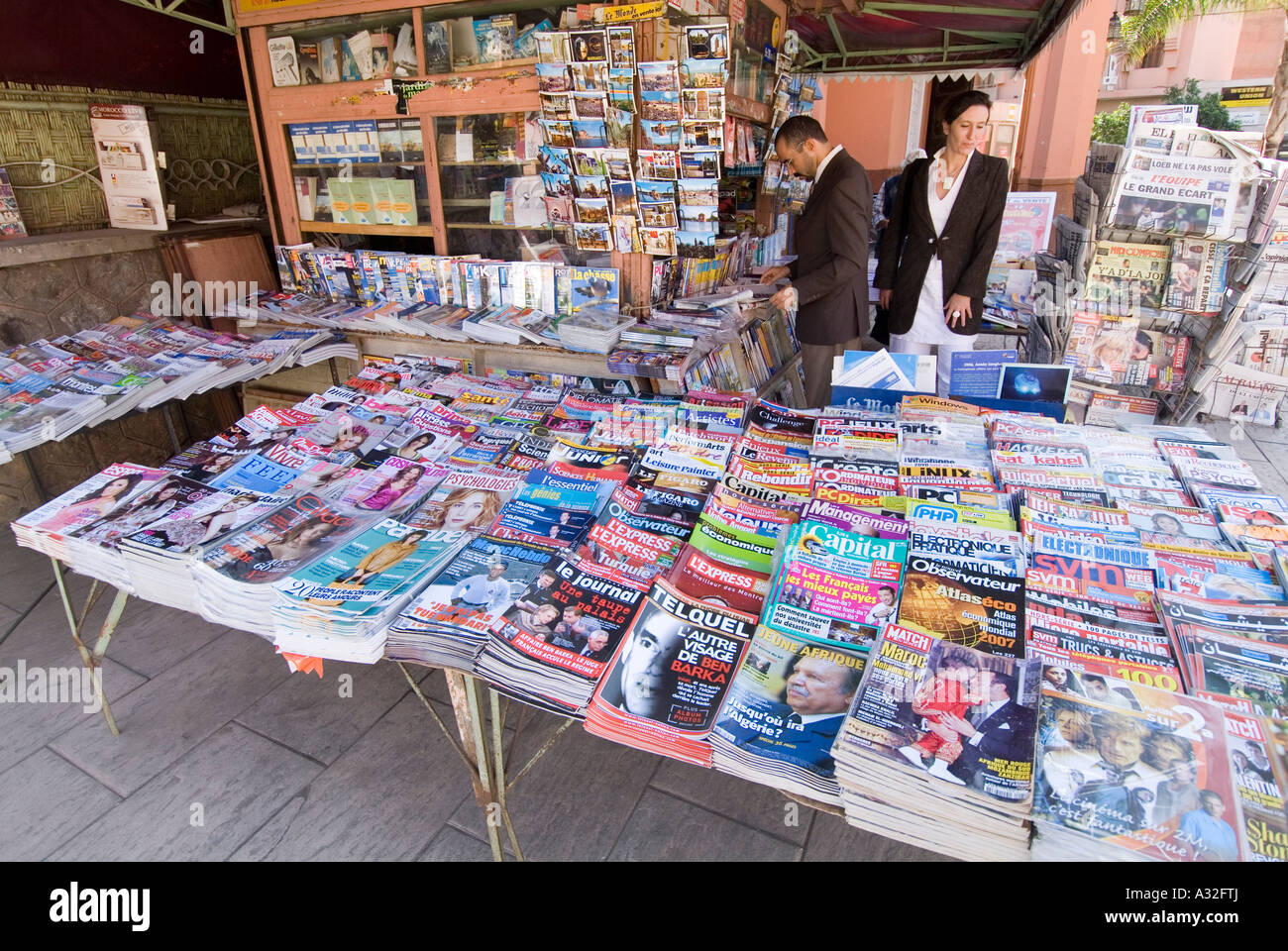 News stand. Ville Nouvelle. Marrakesh.Morocco Stock Photo - Alamy