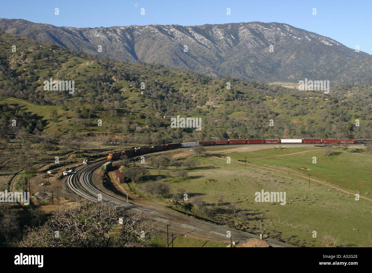 BNSF Freight Train at Tehachapi Loop California USA Stock Photo - Alamy