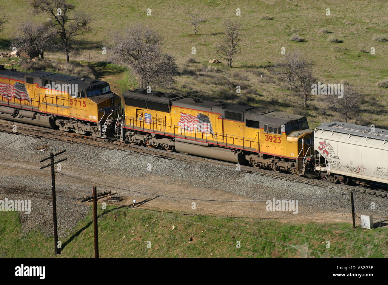 Union Pacific Freight Train at Tehachapi Loop California USA Stock Photo - Alamy