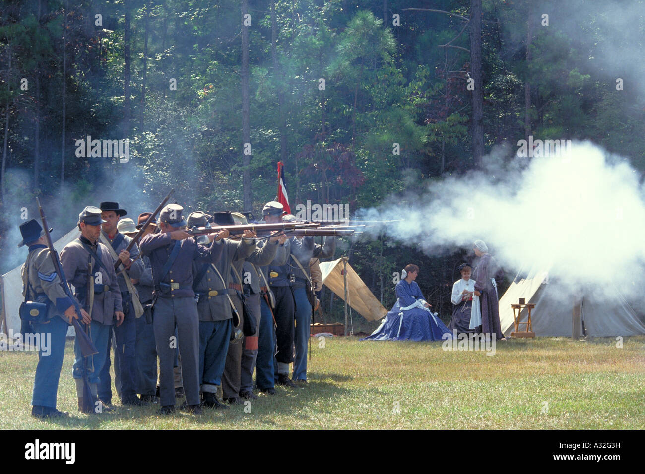 Elk222 2567 Georgia F D Roosevelt SP Confederate Civil War encampment ...