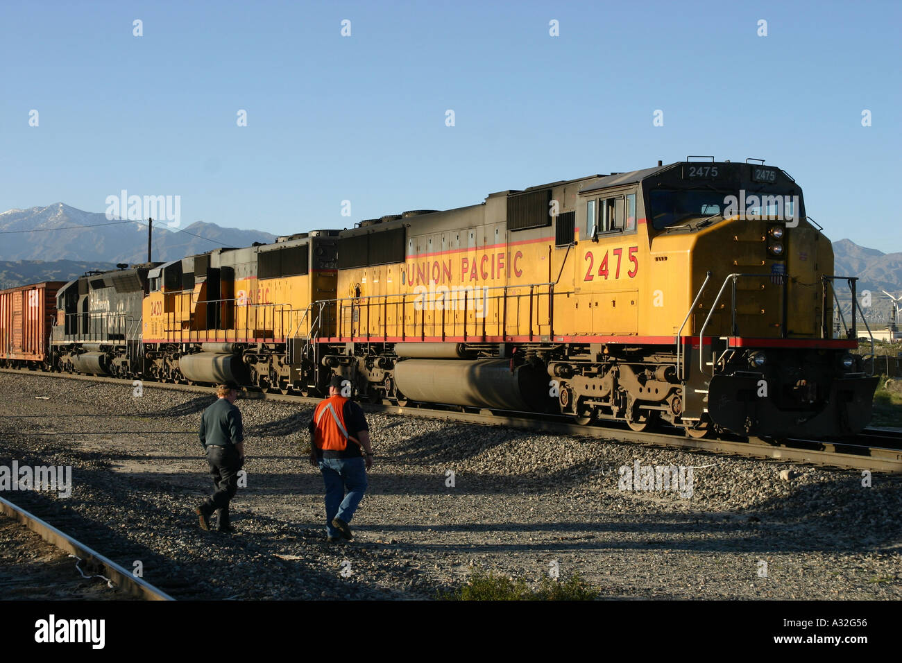 Union Pacific Freight Train North Palm Springs USA Stock Photo - Alamy