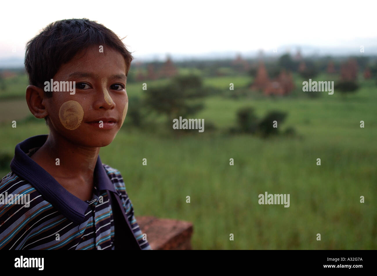 boy at temple Plains of Bagan Burma Myanmar Stock Photo - Alamy