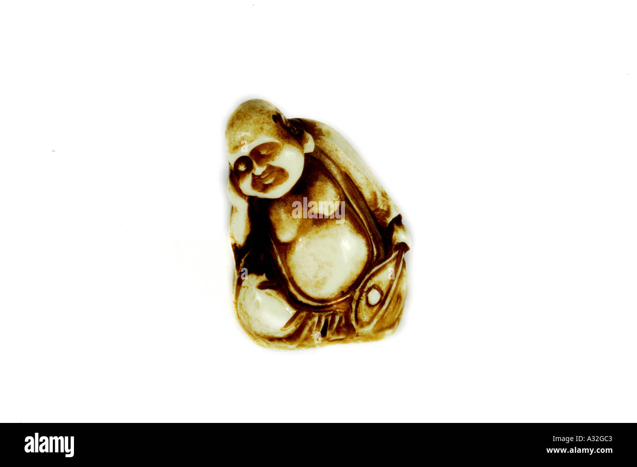 Bone Buddha on white background Stock Photo - Alamy