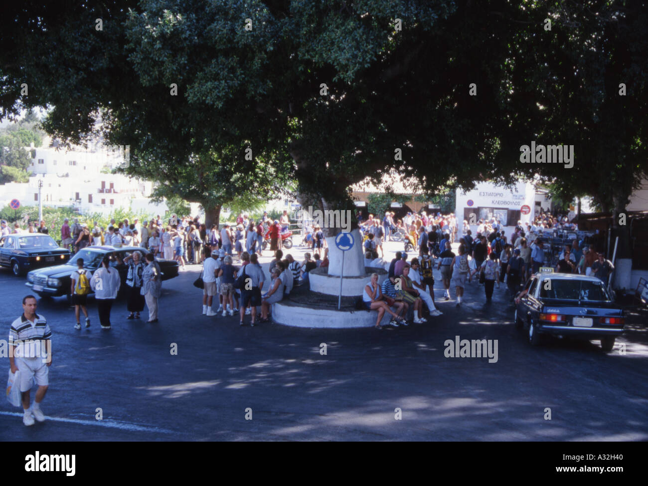 Lindos town square rhodes hi-res stock photography and images - Alamy