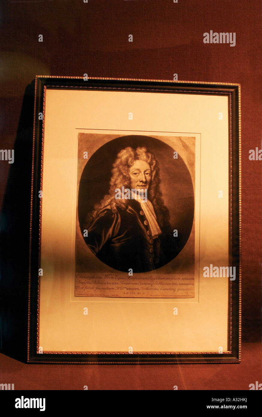 Sir Christopher Wren Portrait, St Paul's Cathedral, London, United ...