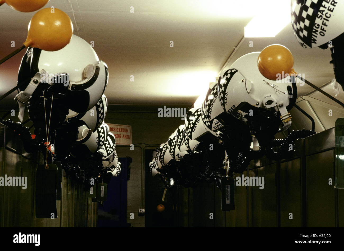 raf lakenheath usaf base waiting for red alert pilots flight helmets in ...