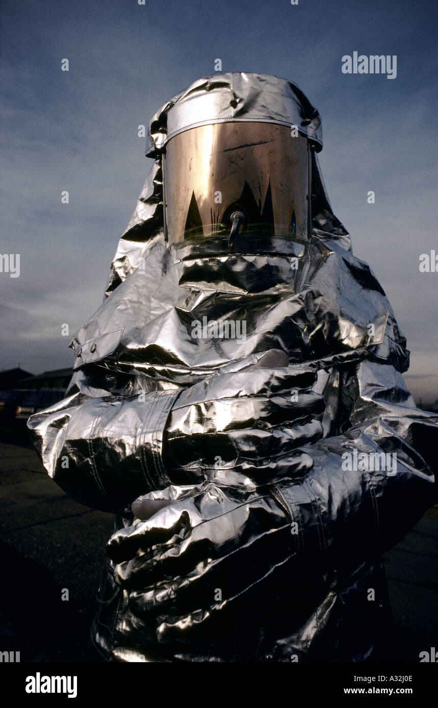 raf lakenheath usaf base crash rescue fireman wearing protective ...