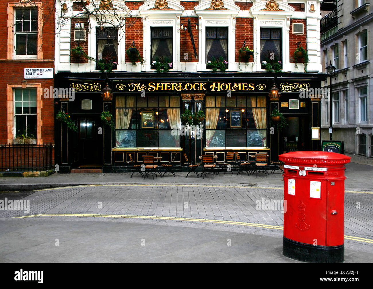 The Sherlock Holmes Pub, London, England Stock Photo - Alamy