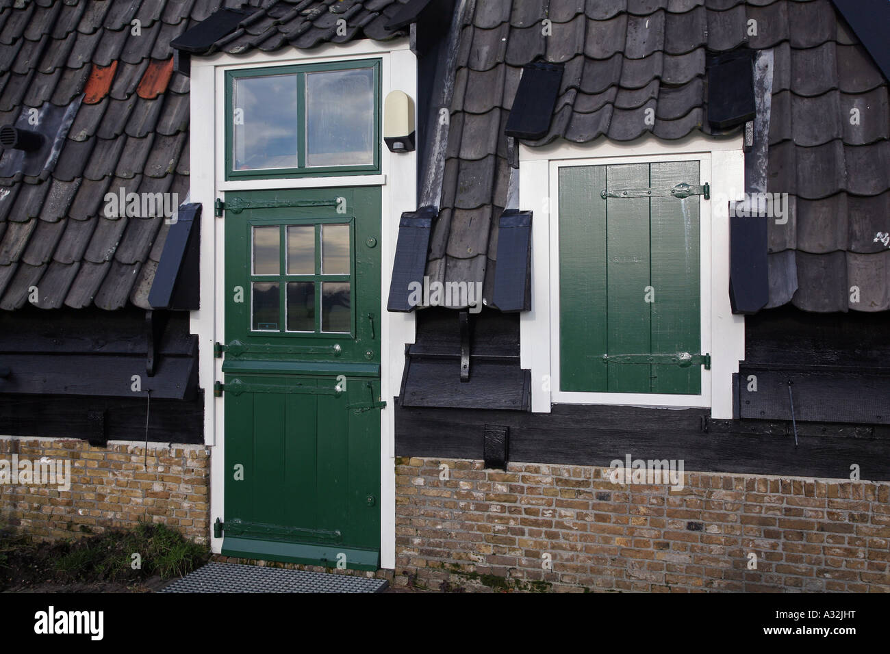 Door and window of one of the windmills of the Unesco World Heritage ...