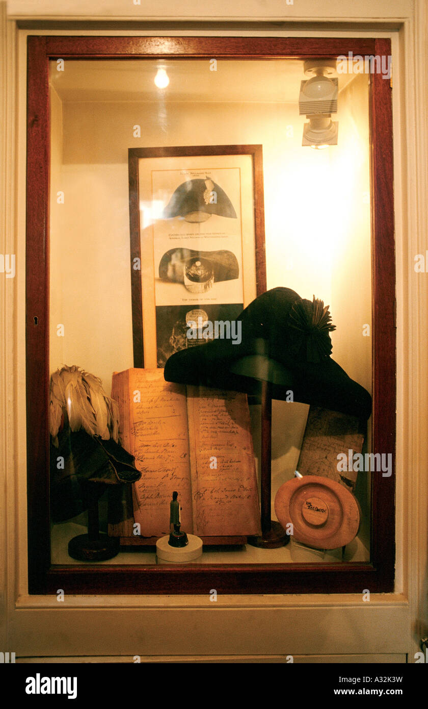 James Lock & Co Hatters Window display, London, United Kingdom Stock ...