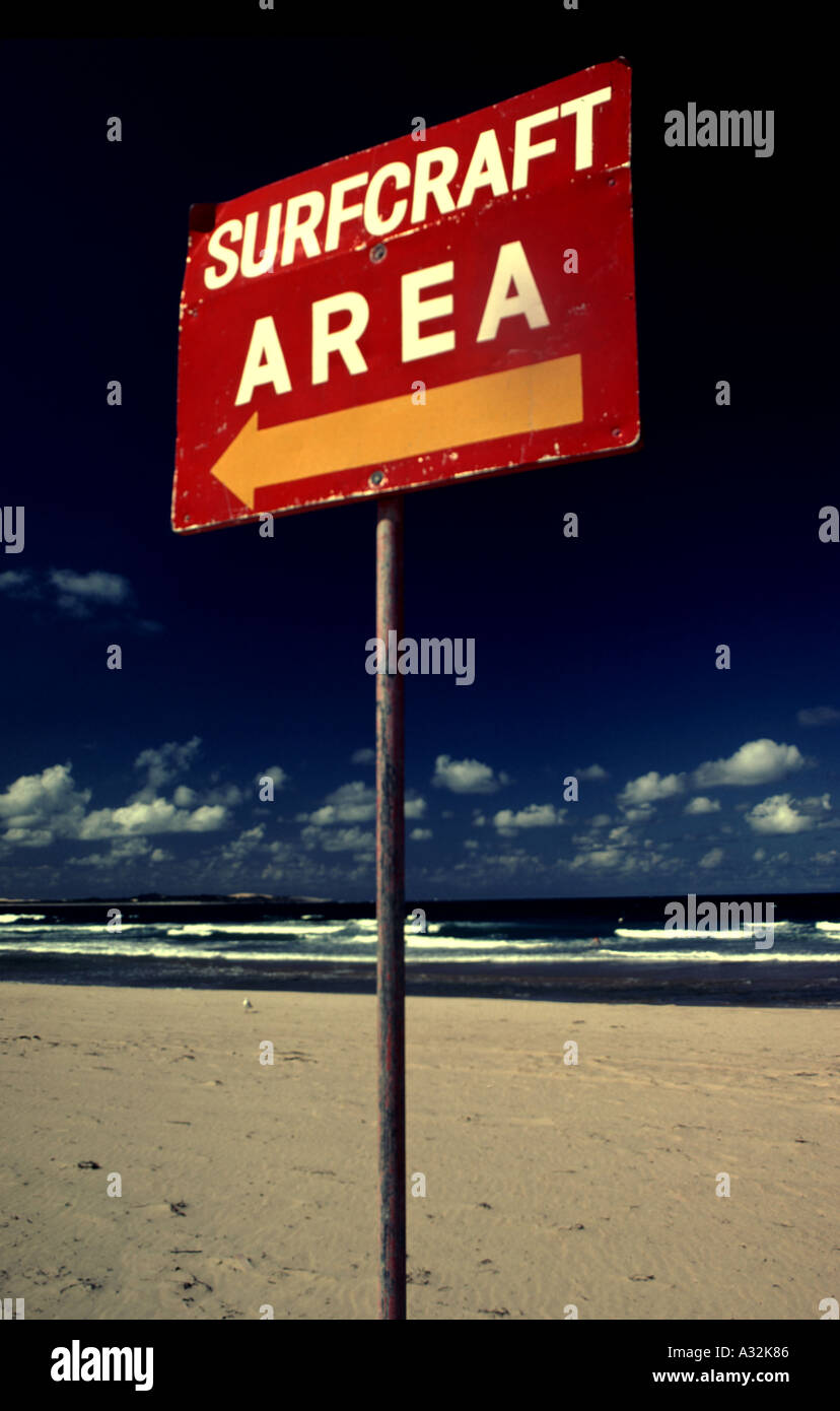 WARNING SIGN LIFESAVING EQUIPMENT CRONULLA BEACH SYDNEY AUSTRALIA Stock ...