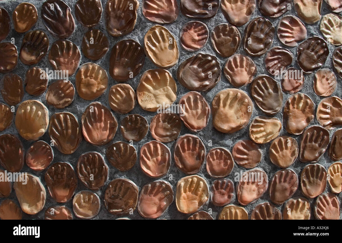 Wanganui wall of hands Stock Photo - Alamy