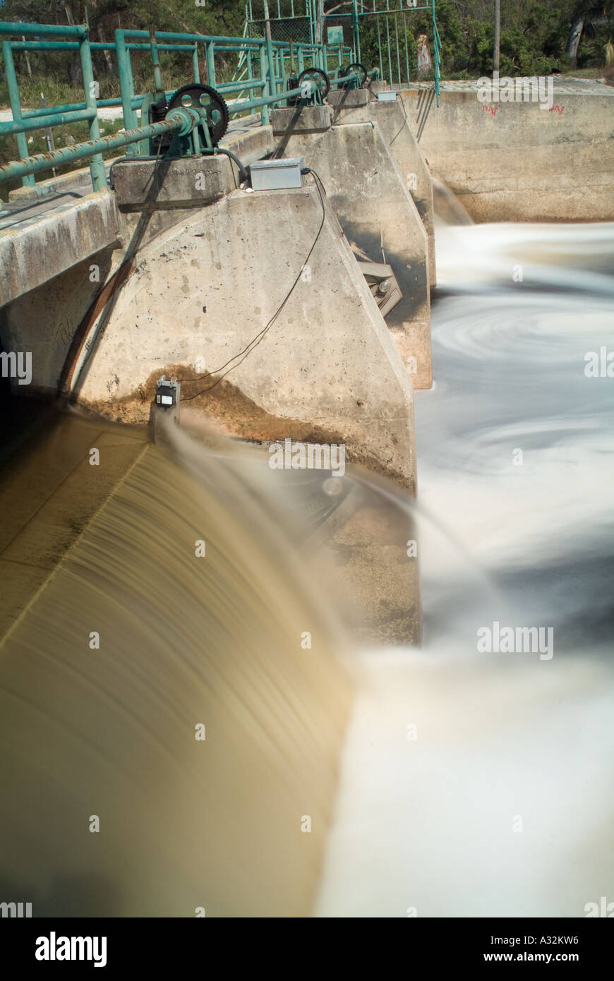 water control structure flood gate floodgate damn flowing water in ...