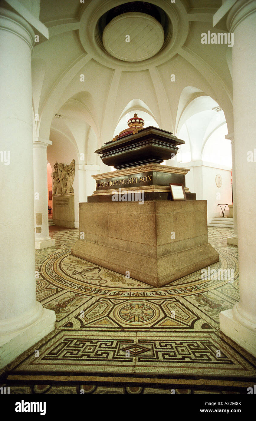 Admiral Lord Nelson's Casket, St Paul's Cathedral, London, United ...