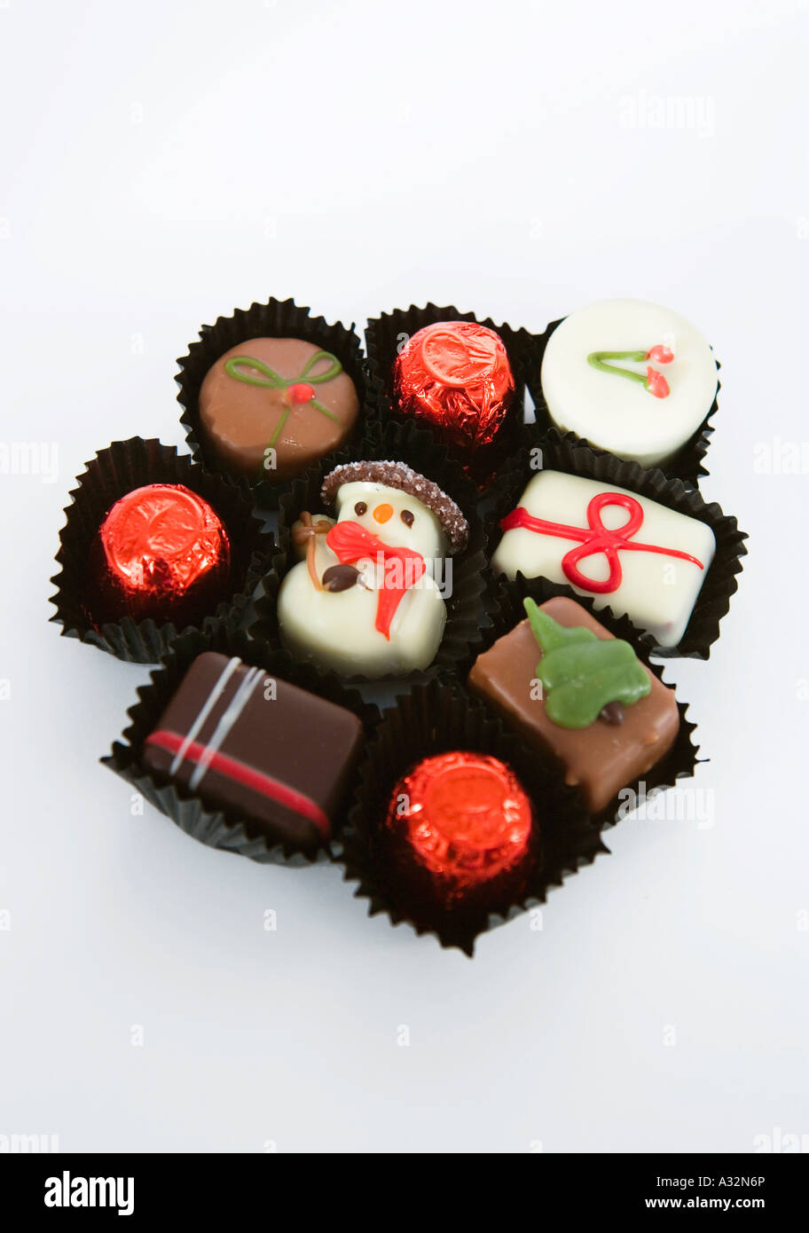 Assorted Christmas chocolates Stock Photo - Alamy