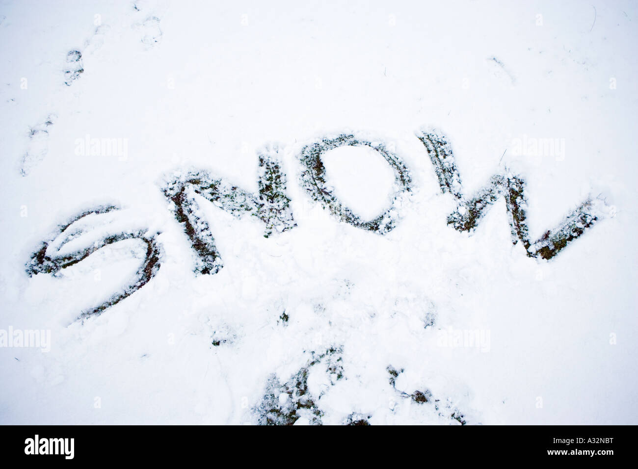 Writing in the snow Stock Photo - Alamy