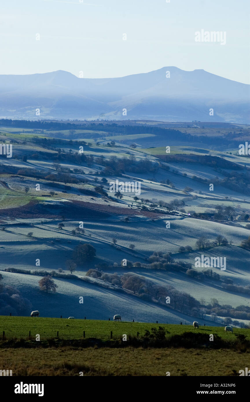 A winter scene in Powys, Wales,UK Stock Photo - Alamy