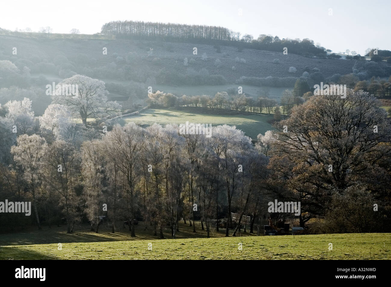 A winter scene in Powys, Wales, UK Stock Photo - Alamy