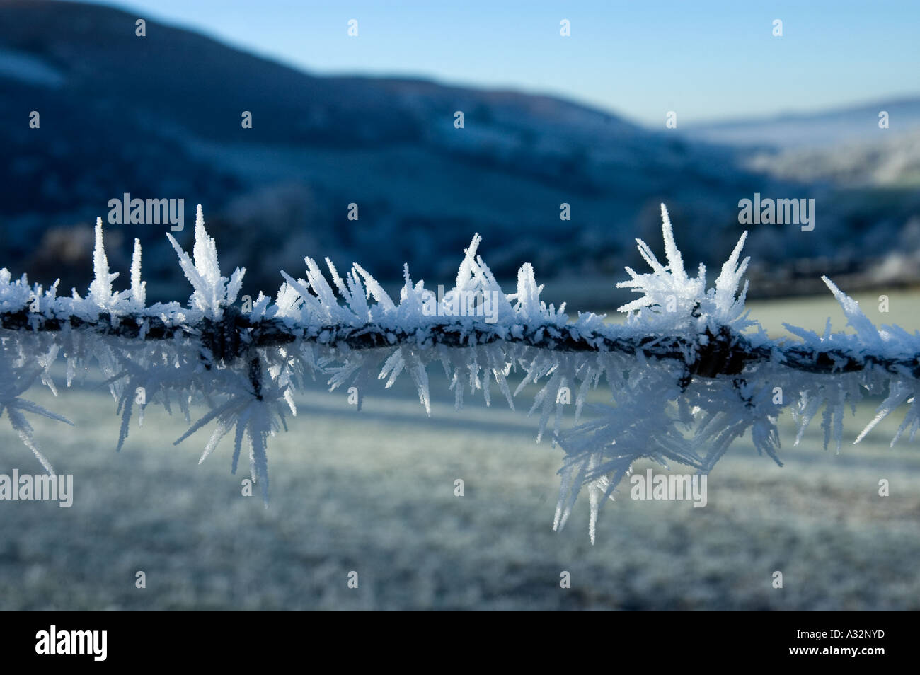A winter scene in Powys, Wales, UK Stock Photo - Alamy