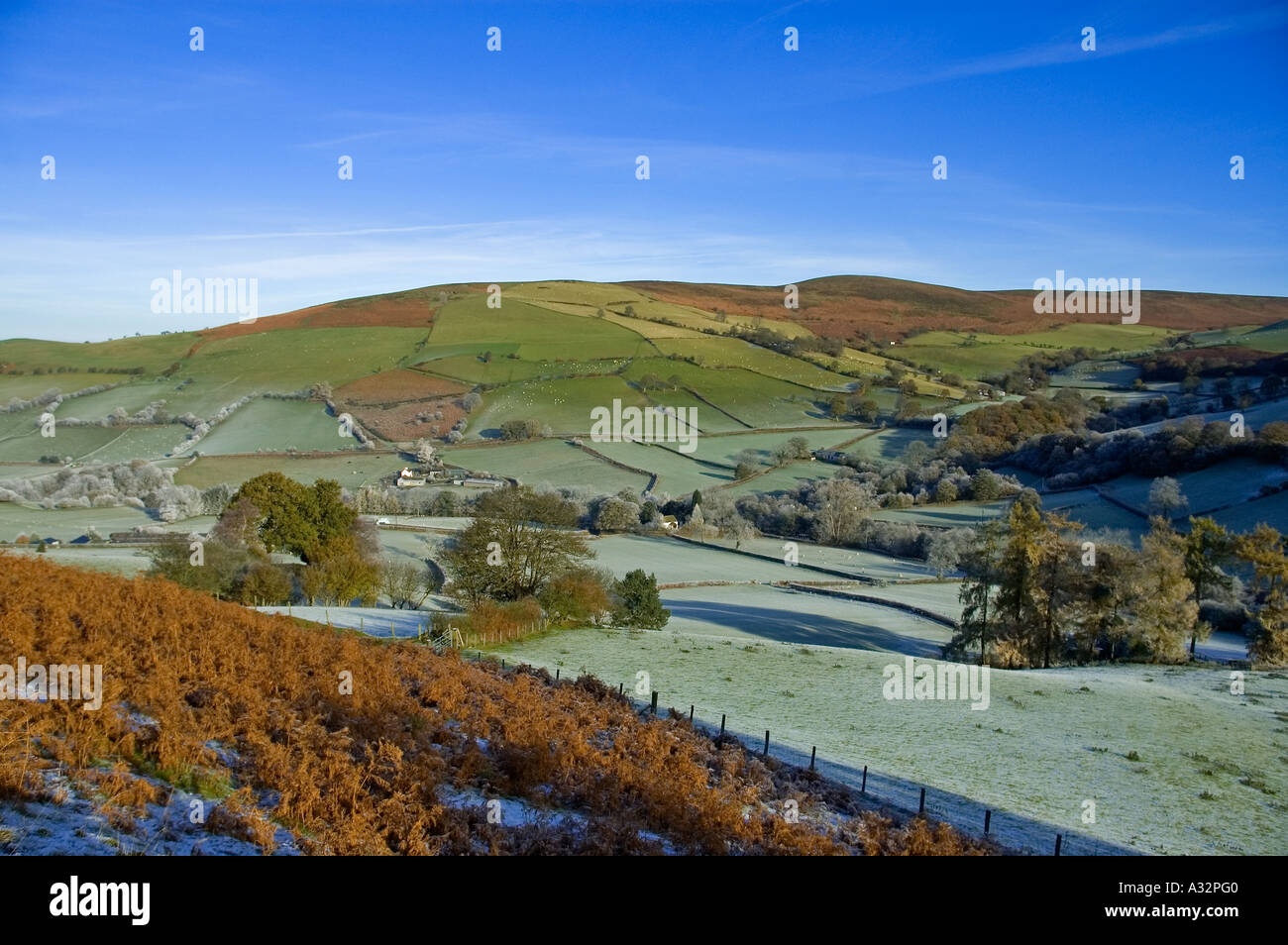 A winter scene in Powys, Wales, UK Stock Photo - Alamy