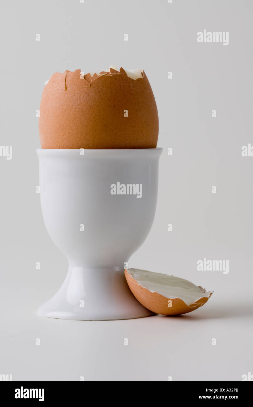 Cut Egg in Egg Cup Stock Photo - Alamy
