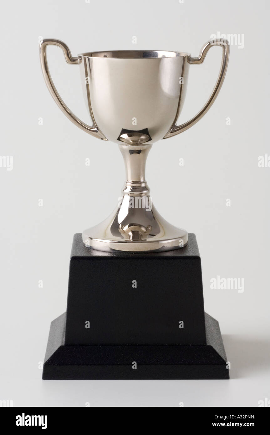 Silver Trophy Cup Stock Photo - Alamy