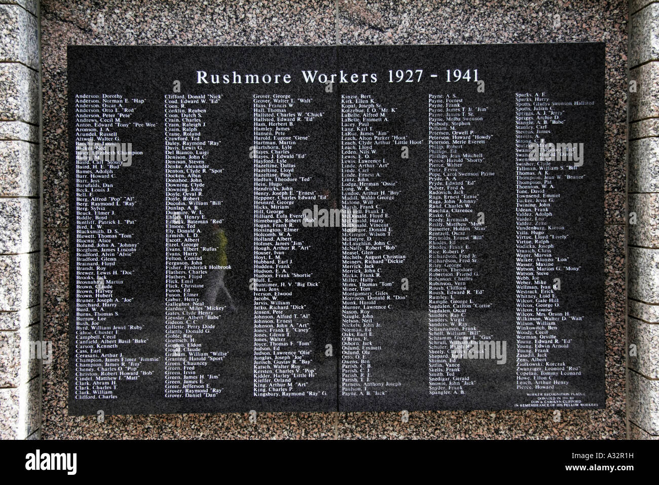 Board of the Rushmore Workers 1927 - 1941, Mount Rushmore National ...