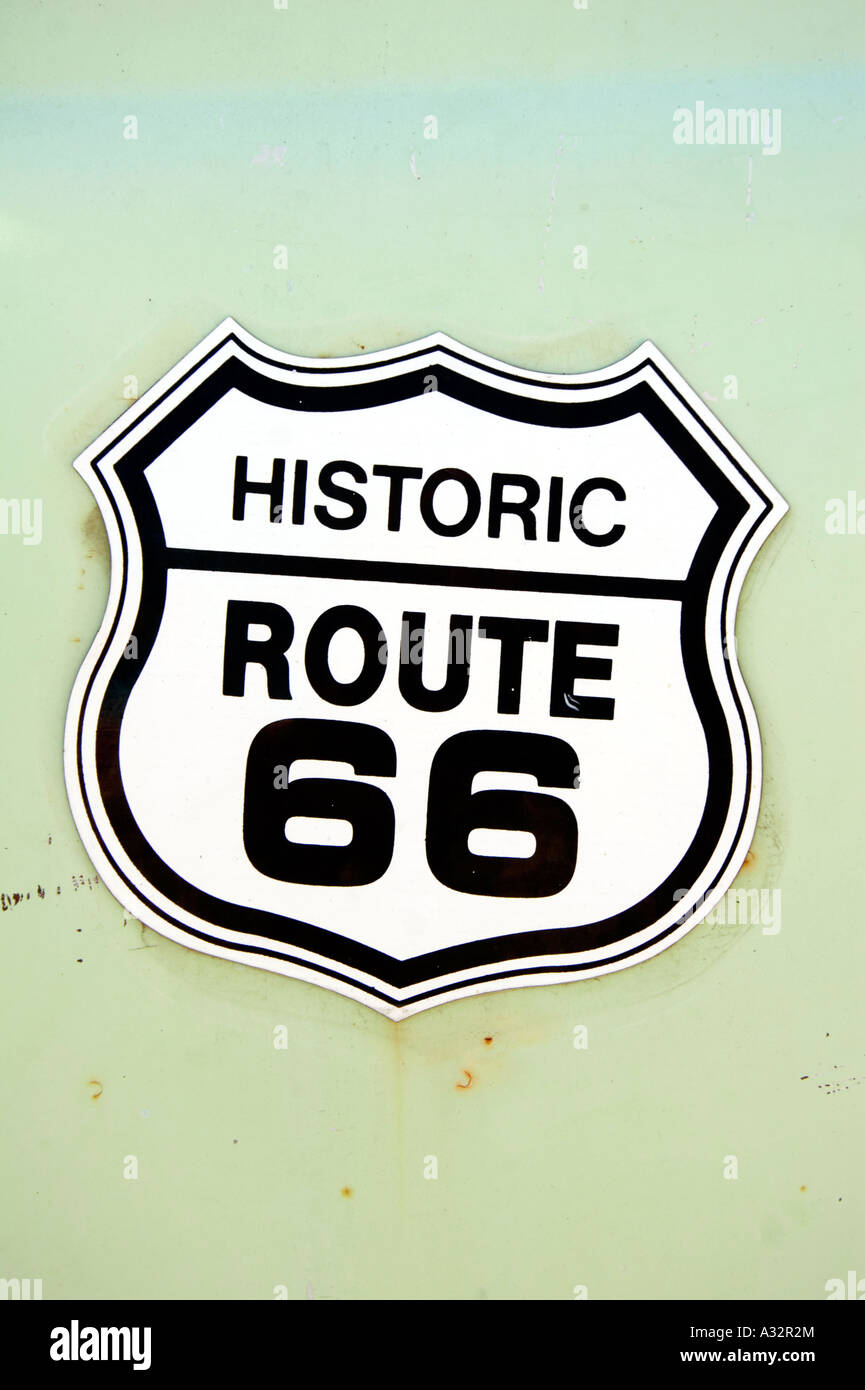 Road Sign - Historic Route 66 Stock Photo - Alamy