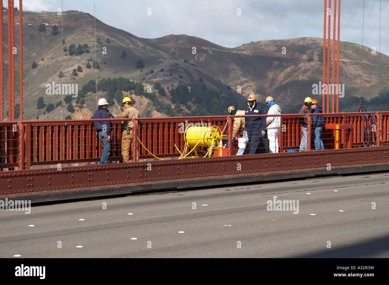 Repair Work at Golden Gate Bridge Stock Photo - Alamy