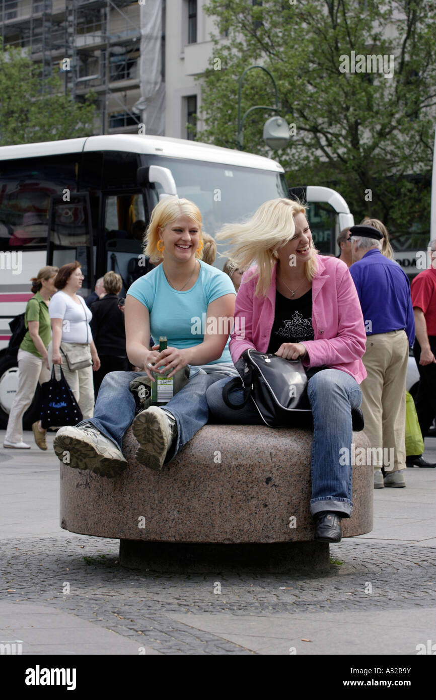 Two teenage girls, Berlin, Germany Stock Photo - Alamy