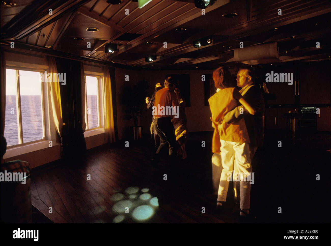 disco on the coastal express cruise ship which sails between bergen and ...