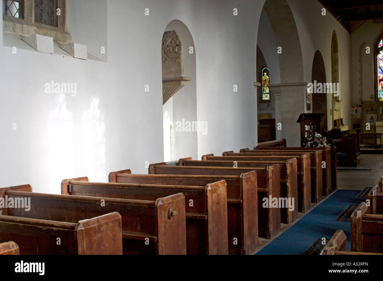 The interior of St Marys Church, Sompting, West Sussex Stock Photo - Alamy
