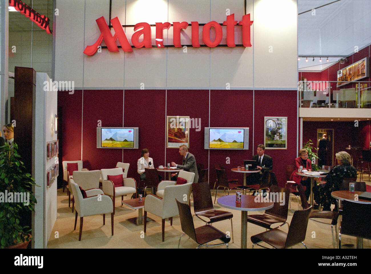 The booth of MARRIOTT at the Internationale Tourismus-Boerse fair in ...