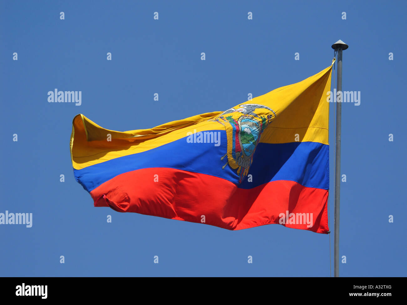 National flag of Ecuador Stock Photo - Alamy