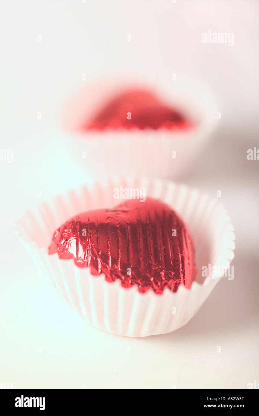 red heart chocolates Stock Photo - Alamy