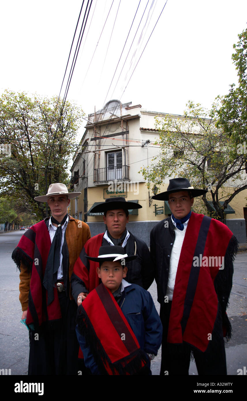 gaucho family salta portrait Stock Photo - Alamy