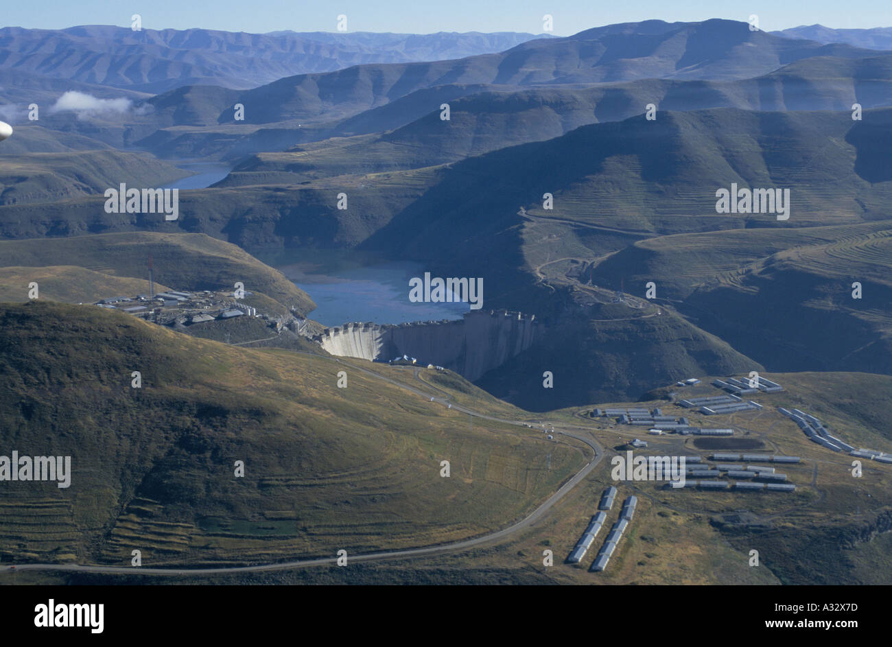 Aerial view of the Katse Dam, Lesotho Stock Photo - Alamy