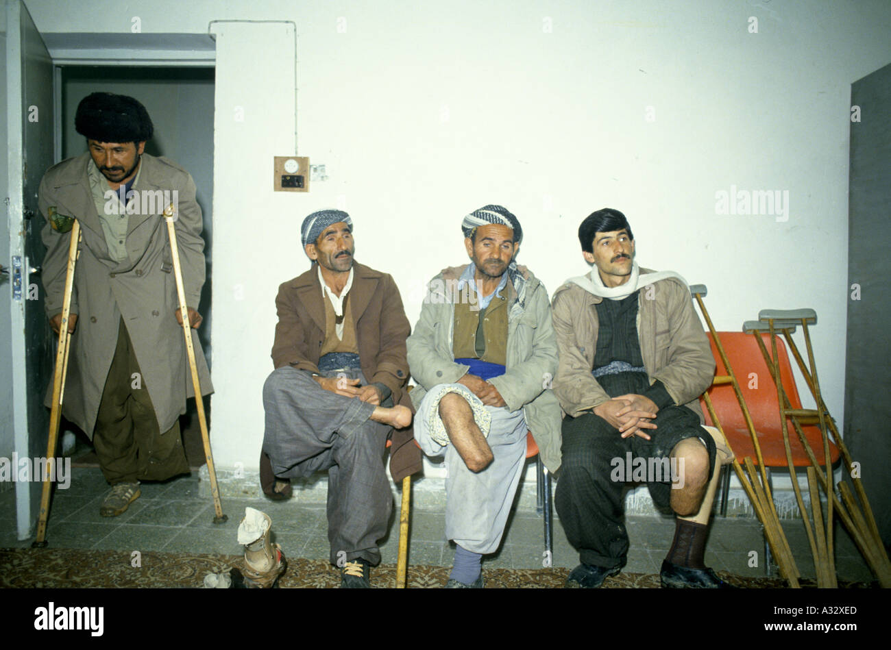 Iraq Kurdistan: Farmers who have lost limbs to land-mines attend a ...