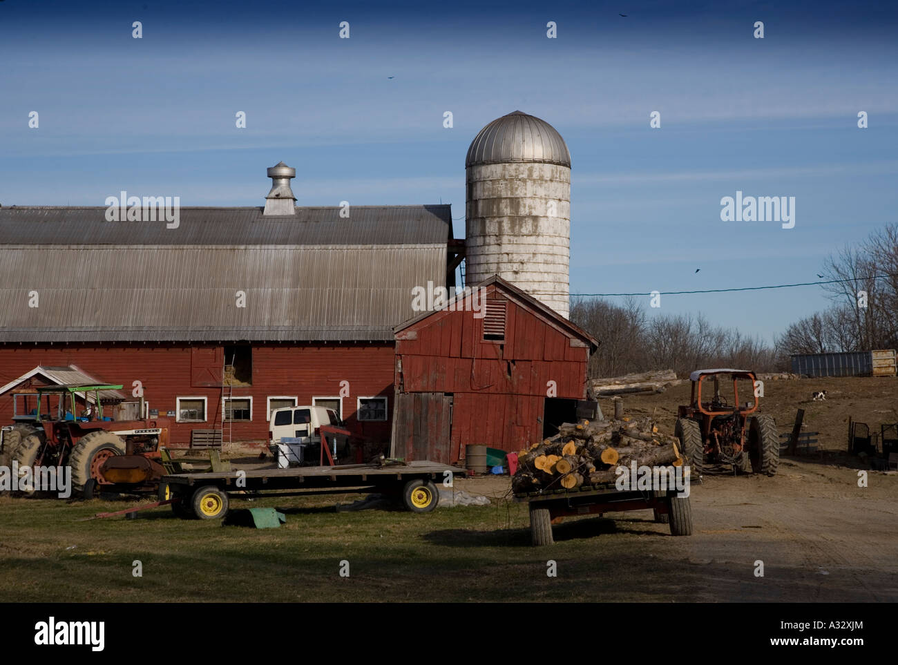 Farm in a rural area Stock Photo - Alamy