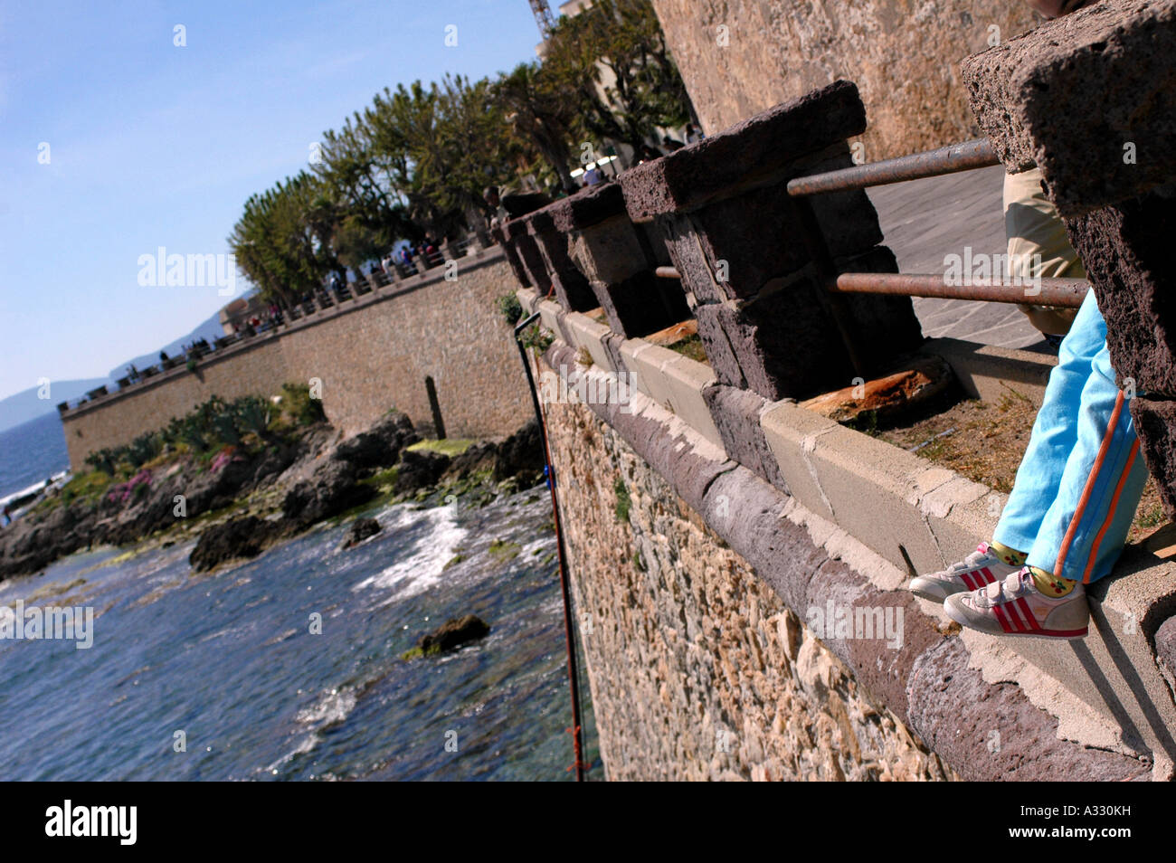 The Spanish walls in Alghero Stock Photo - Alamy