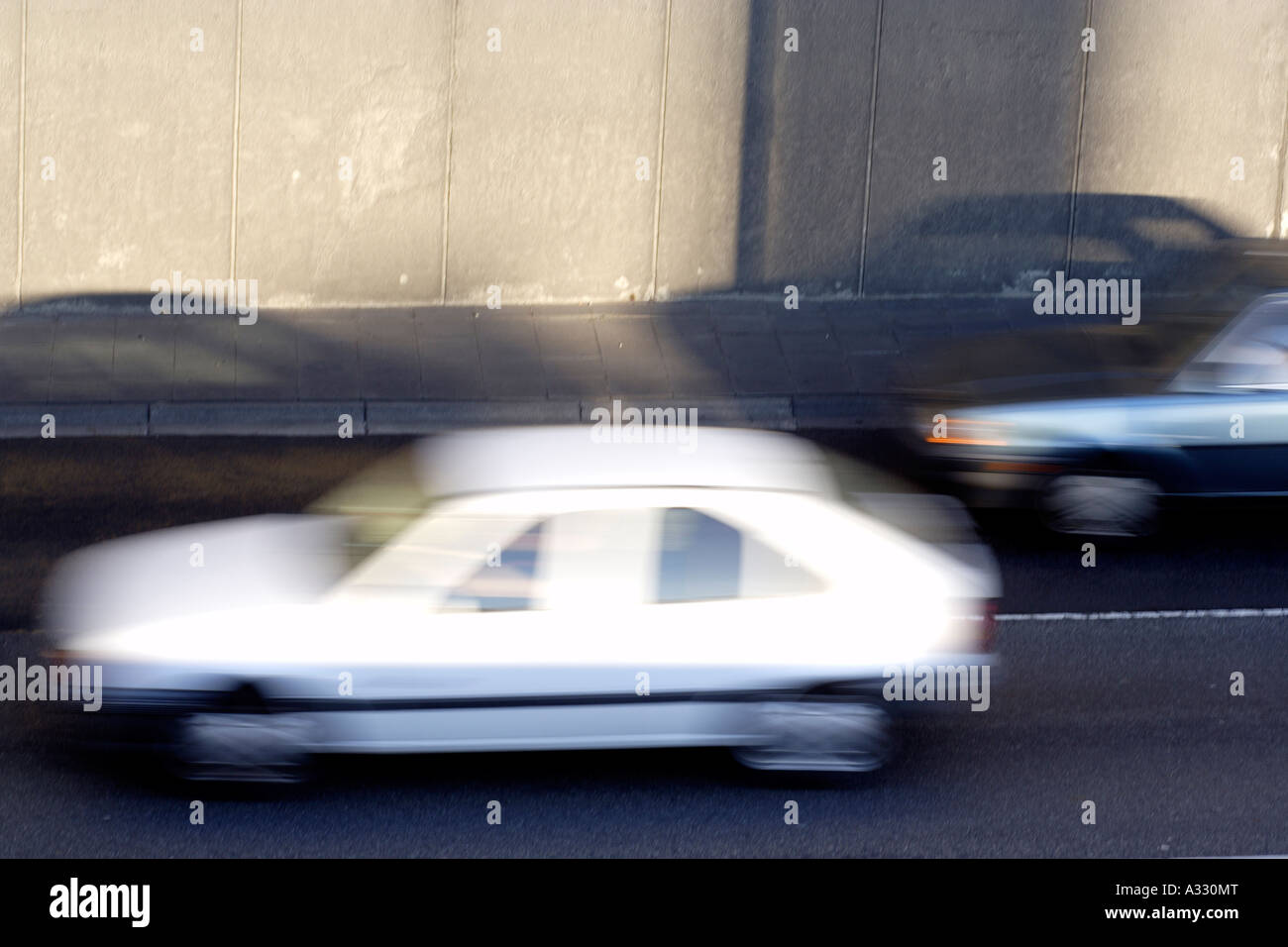 Speeding cars on a freeway Stock Photo - Alamy