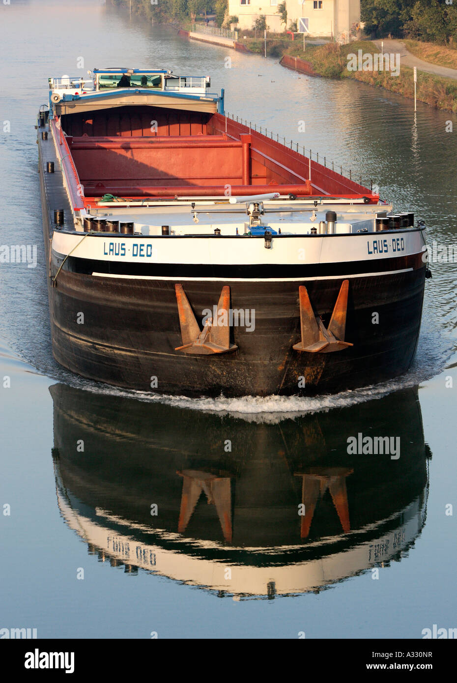 A cargo ship Laus-Deo on the water, Germany Stock Photo - Alamy