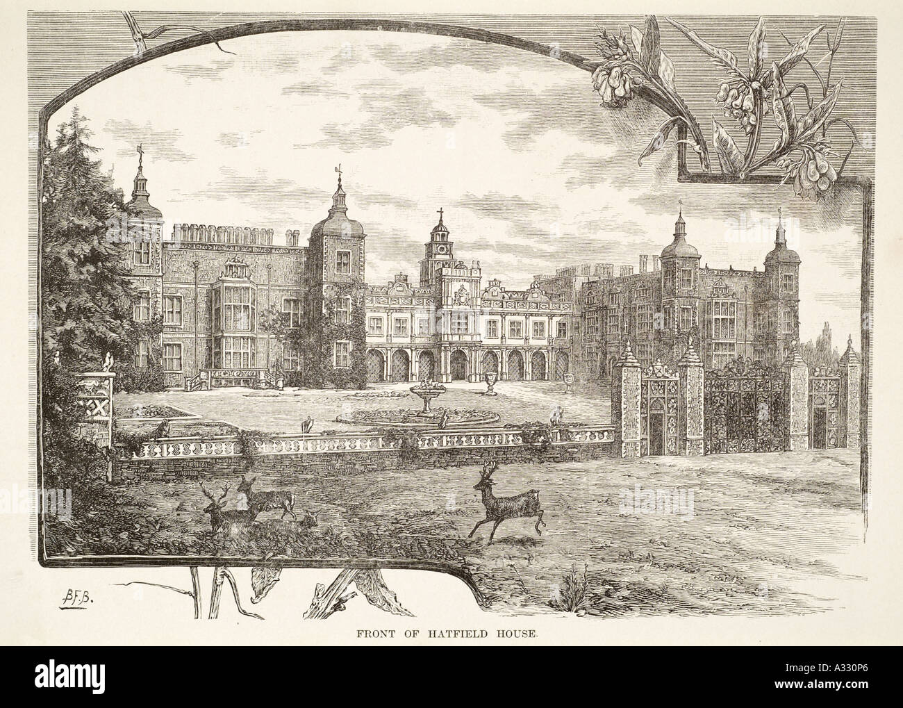 Hatfield house Hertfordshire exterior view UK United Kingdom GB Great ...