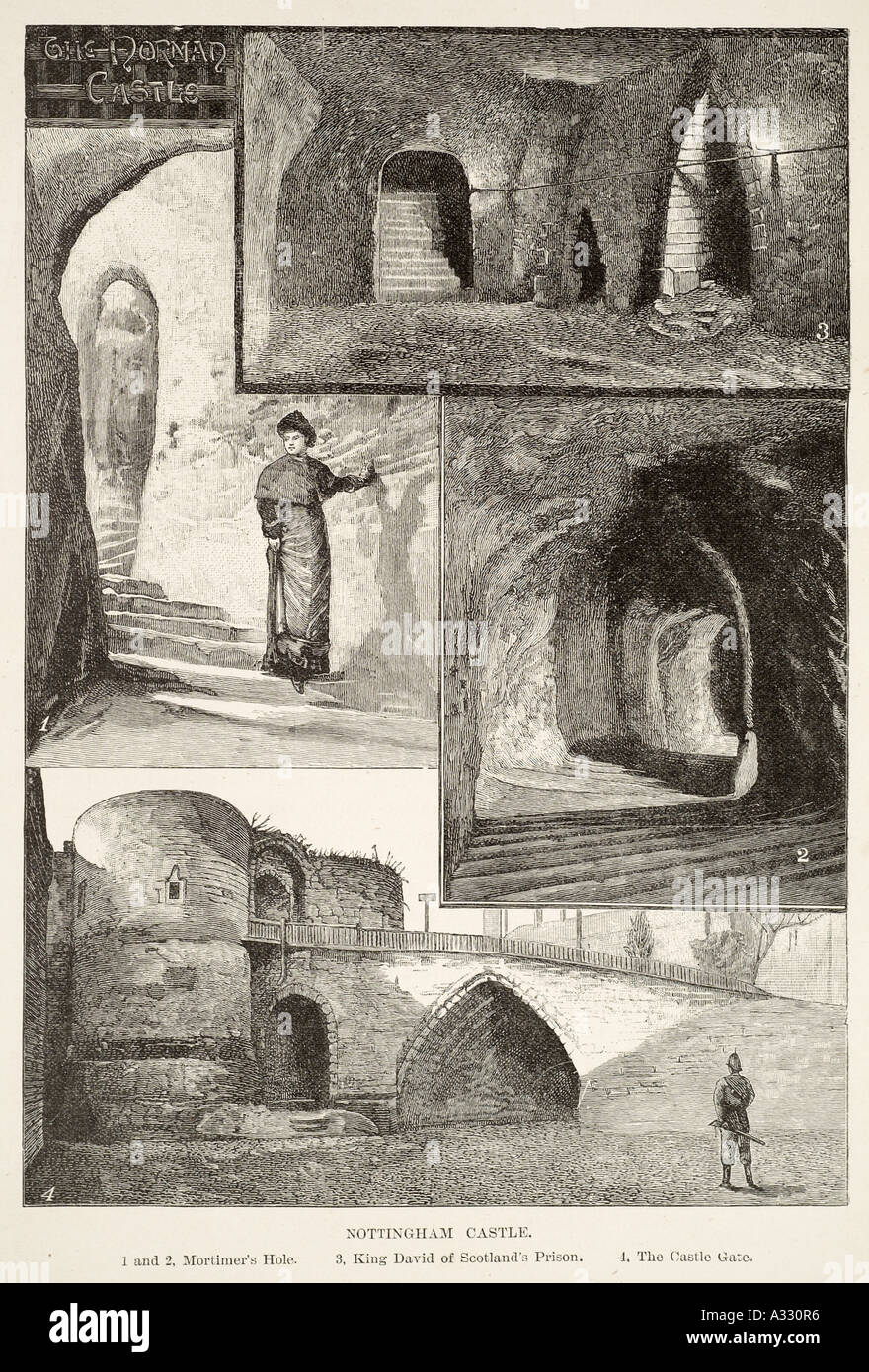 Old illustration nottingham castle hi-res stock photography and images ...