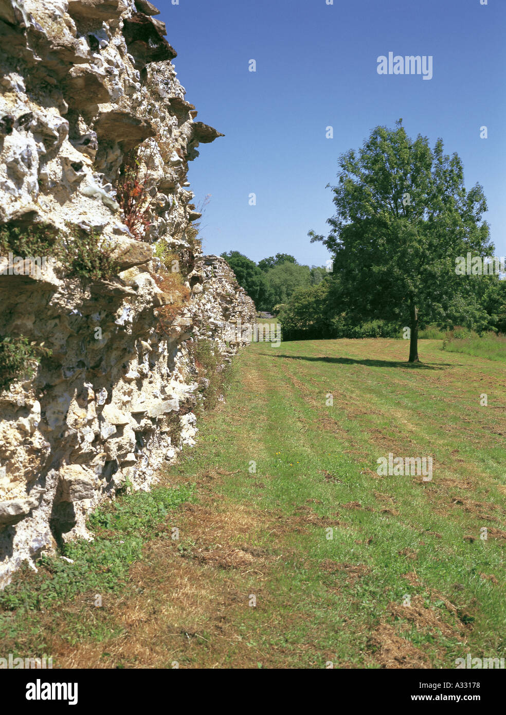 Silchester Roman Wall Stock Photo - Alamy