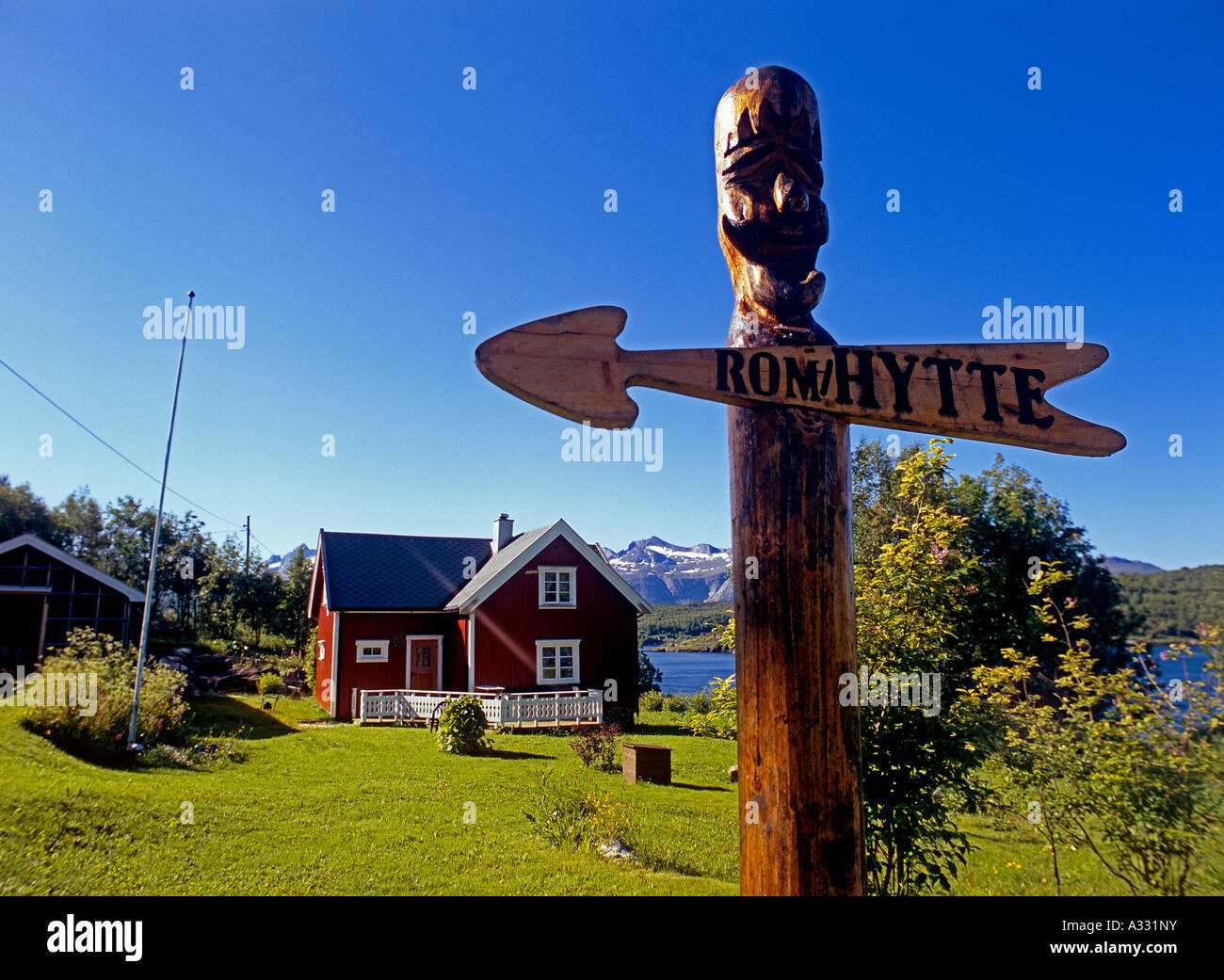 A small cottage with rooms for rent, Bodo, Norway Stock Photo - Alamy