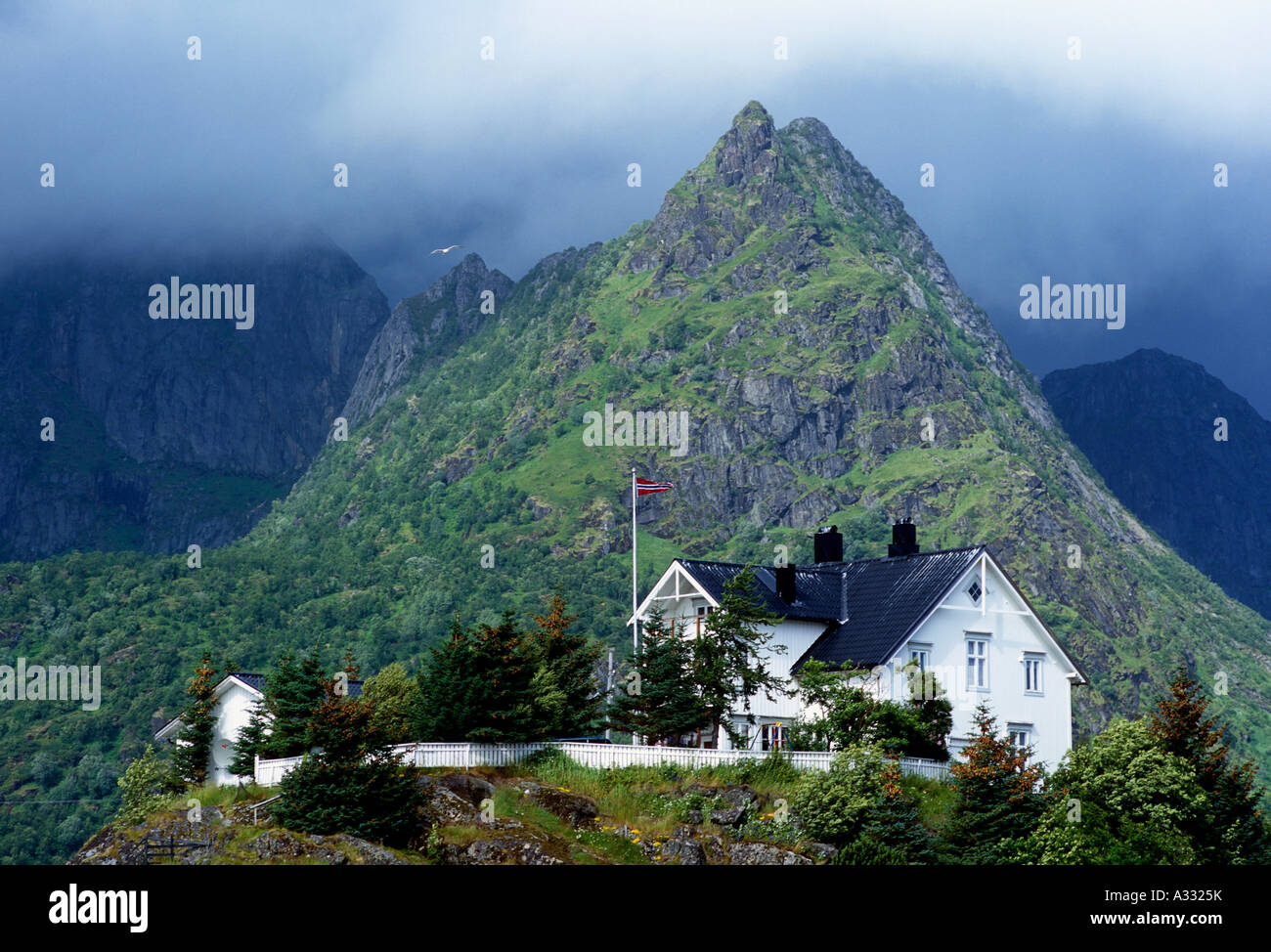 A mountain shelter, Oersvag, Norway Stock Photo - Alamy