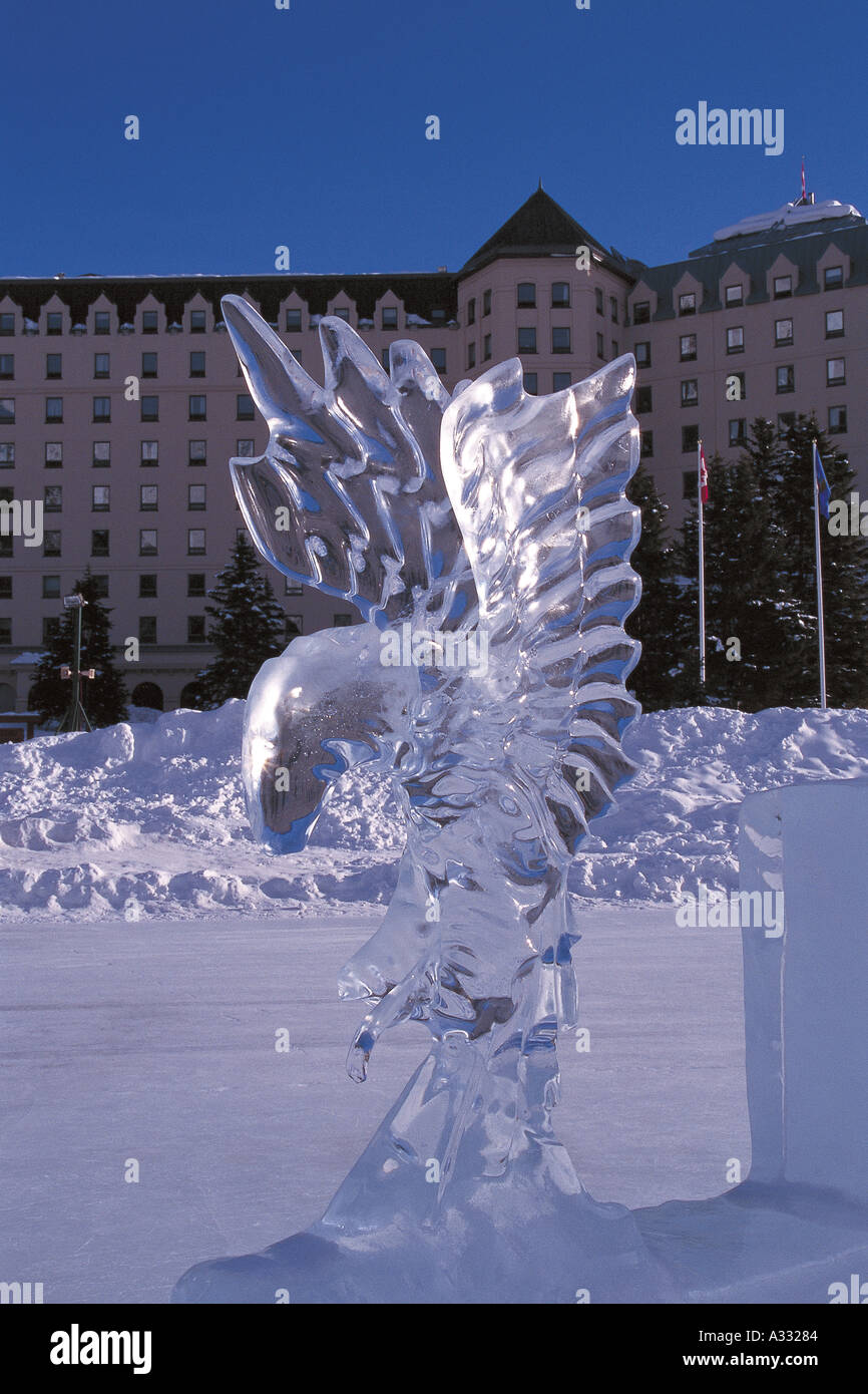 Ice Sculpture Lake Louise Stock Photo - Alamy